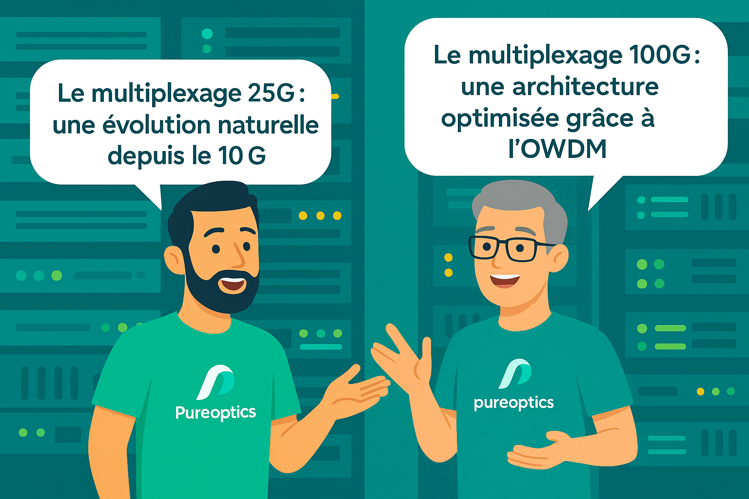 Comprendre le multiplexage optique en 25G et 100G | Pureoptics